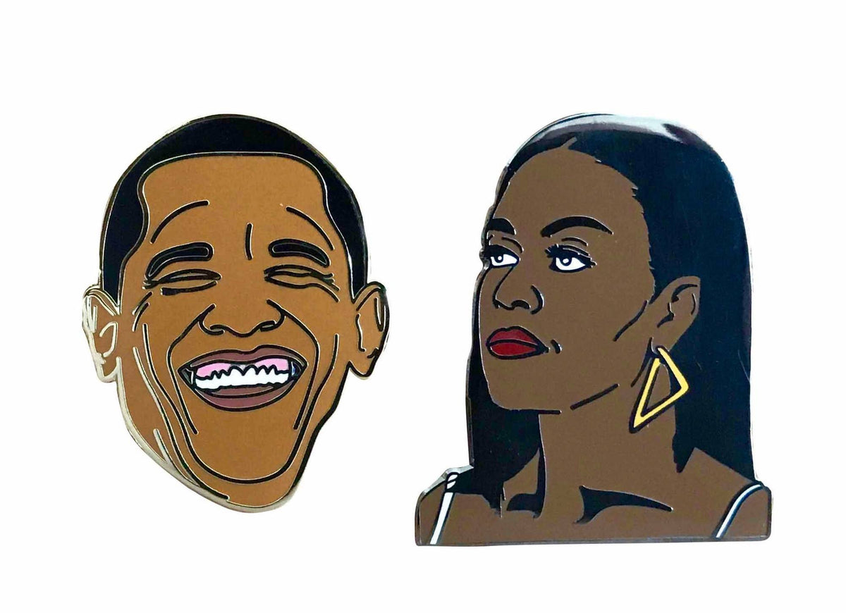 Barack & Michelle Obama Lapel Pin Pack – Radical Dreams Pins