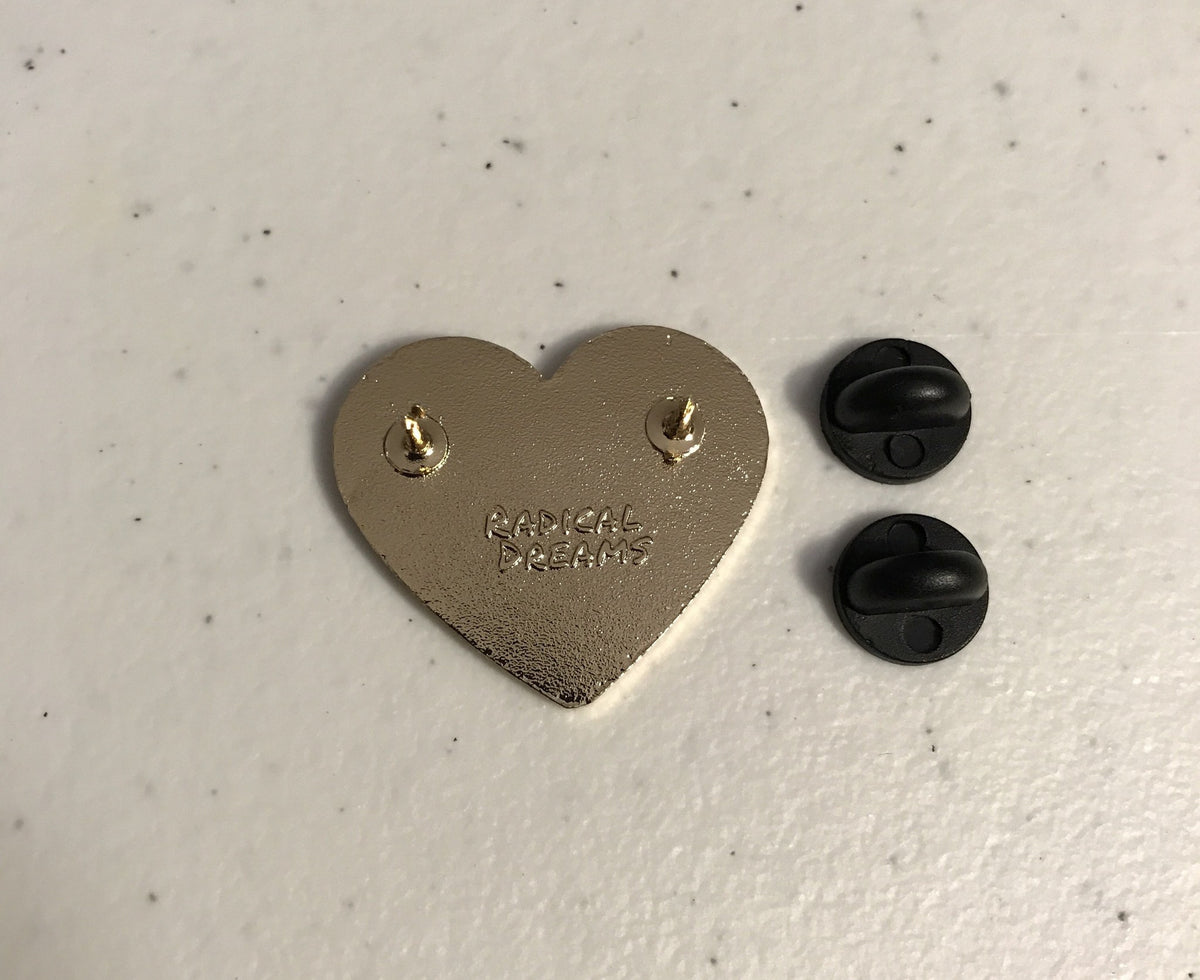 Love Black Girls Lapel Pin - Purple/Turquoise Glitter – Radical Dreams Pins